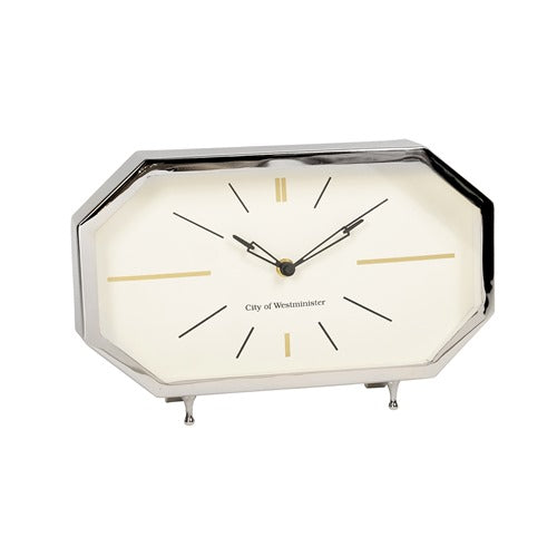 KENDALL SILVER OCTAGONAL TABLE CLOCK – Camperdown Jewellers